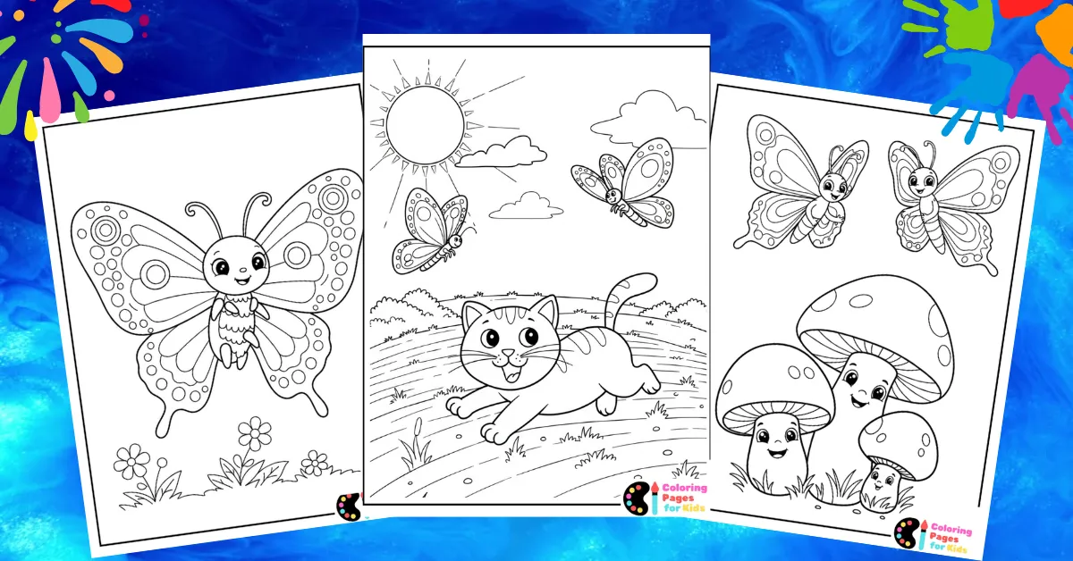 Butterfly Coloring Pages (Free PDF Printables for all Ages)