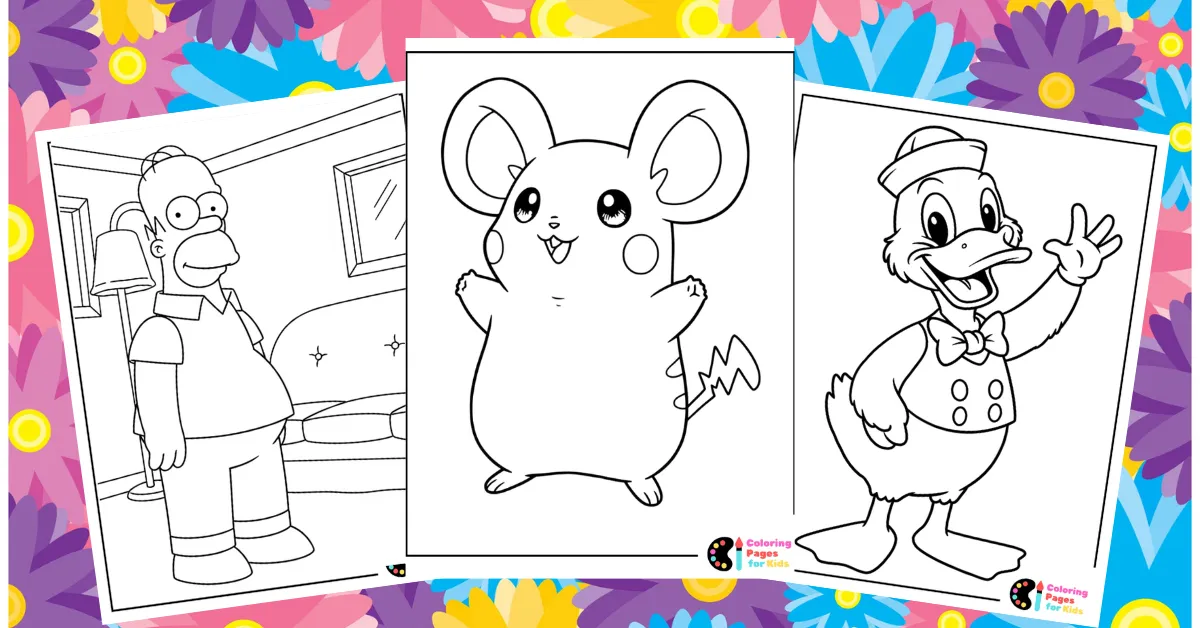 Cartoon Coloring Pages for Kids (30+ Free PDF Printables)